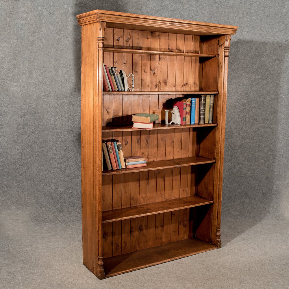 Antique Oak Large 6 6 Tall Bookcase Display Antiques Atlas