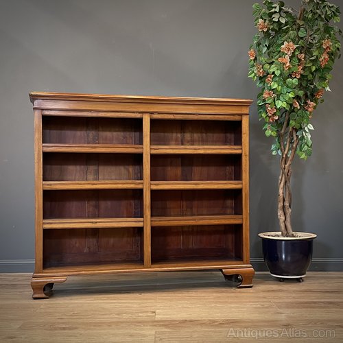 Large Wide Antique Victorian Mahogany Bookcase - Antiques Atlas