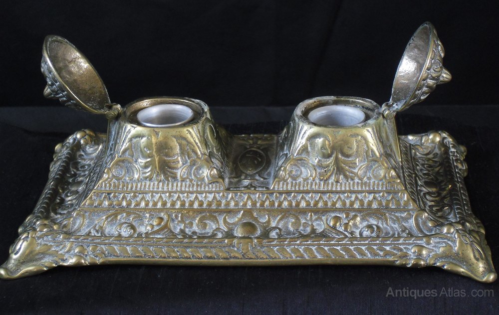 Antiques Atlas - 19th Century Brass Ink Stand as414a111 / NT174