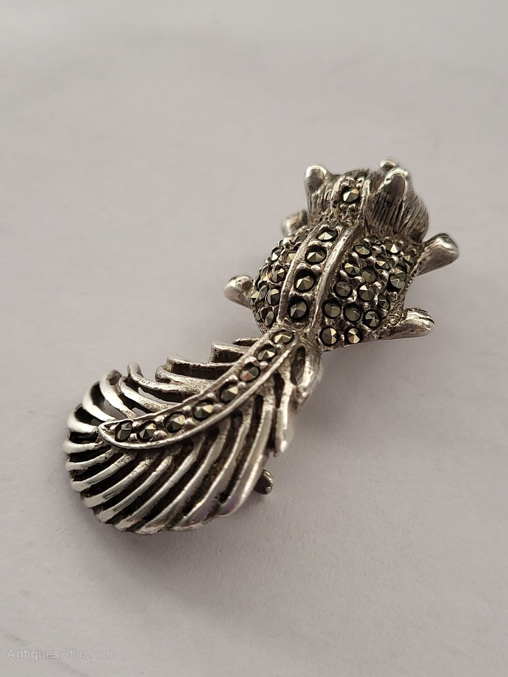Antiques Atlas - Art Deco Silver Skunk Brooch. Reserved 4 Chris.