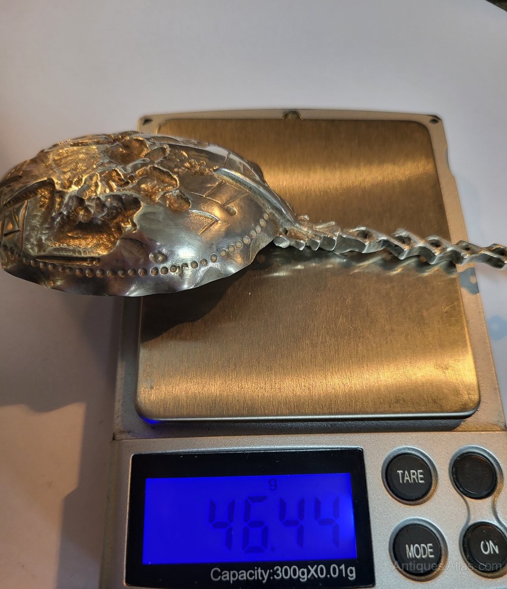 Antiques Atlas - Large Dutch Silver Spoon. Embossed. Kon Ned ...