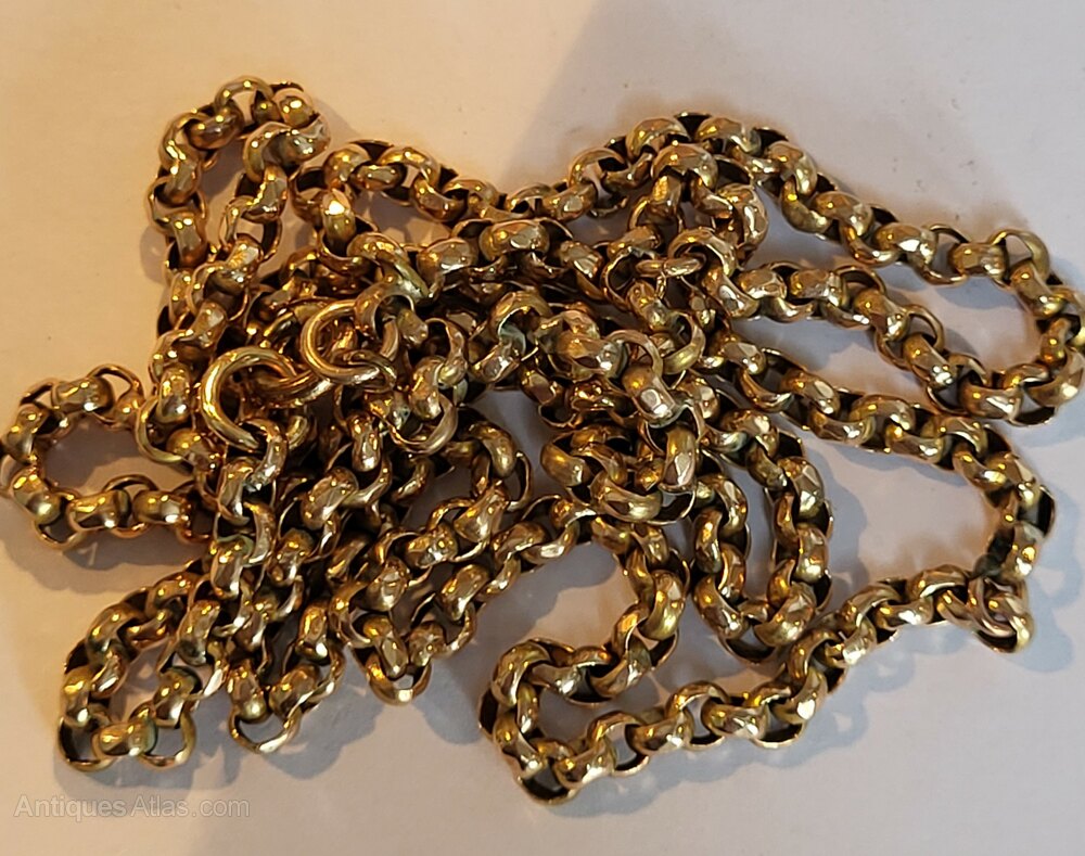 Antiques Atlas - VINTAGE 9CT GOLD BELCHER CHAIN. 20.3/4". as1170a361 ...