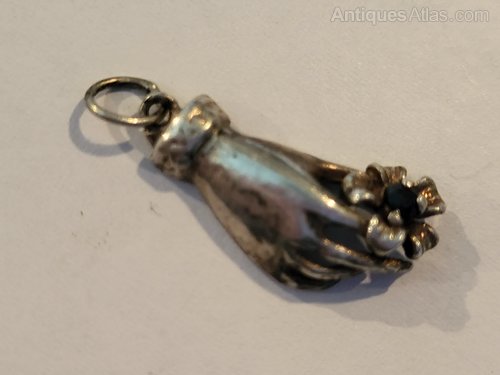 Antiques Atlas - Victorian Silver Hand Pendant / Charm. as1170a191 ...