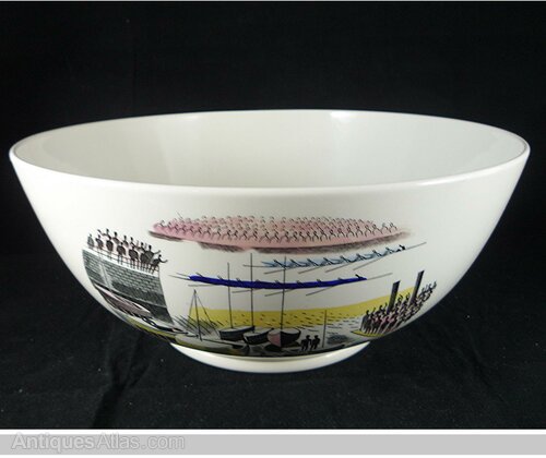 Antiques Atlas - Eric Ravilious 1938 Boat Race Day Bowl - Wedgwood