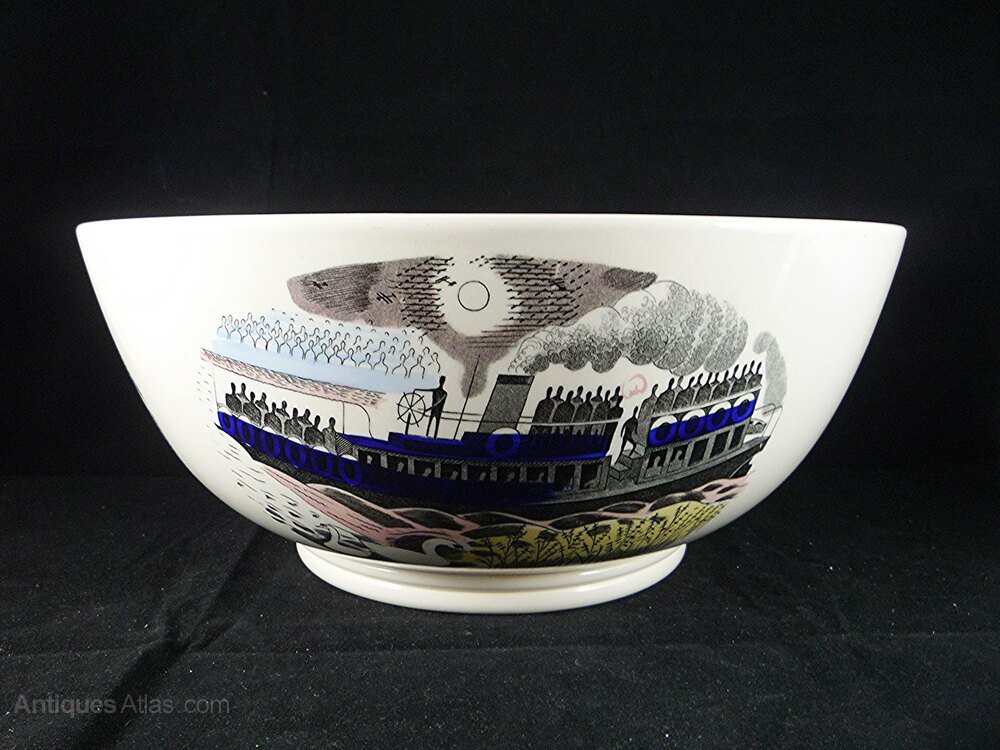 Antiques Atlas - Eric Ravilious 1938 Boat Race Day Bowl - Wedgwood