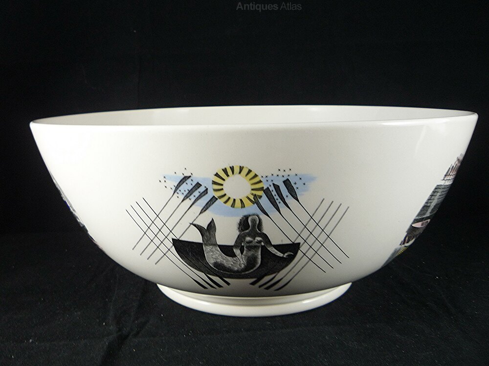 Antiques Atlas - Eric Ravilious 1938 Boat Race Day Bowl - Wedgwood