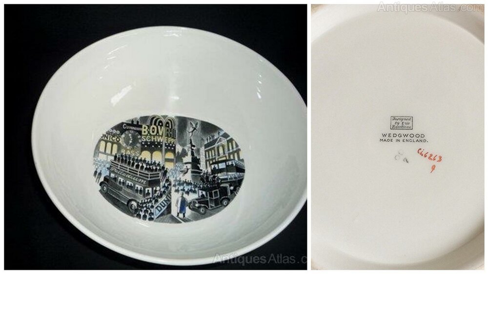 Antiques Atlas - Eric Ravilious 1938 Boat Race Day Bowl - Wedgwood