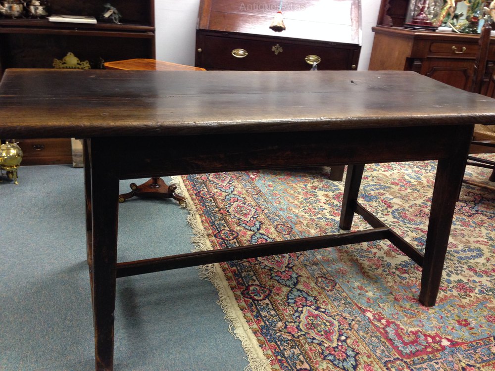 17th Century Oak Single Plank Trestle Table - Antiques Atlas