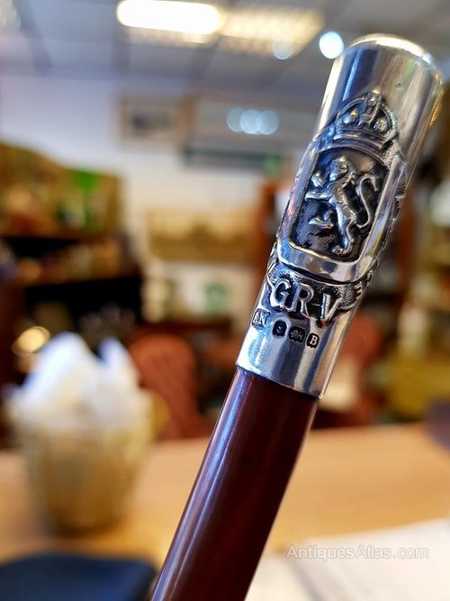 Antiques Atlas - 1926 Hallmarked Silver Uganda Police Swagger Stick