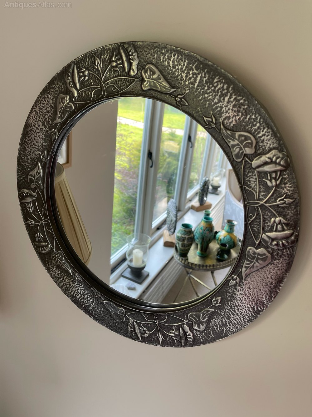 Antiques Atlas - Arts & Crafts Pewter Mirror