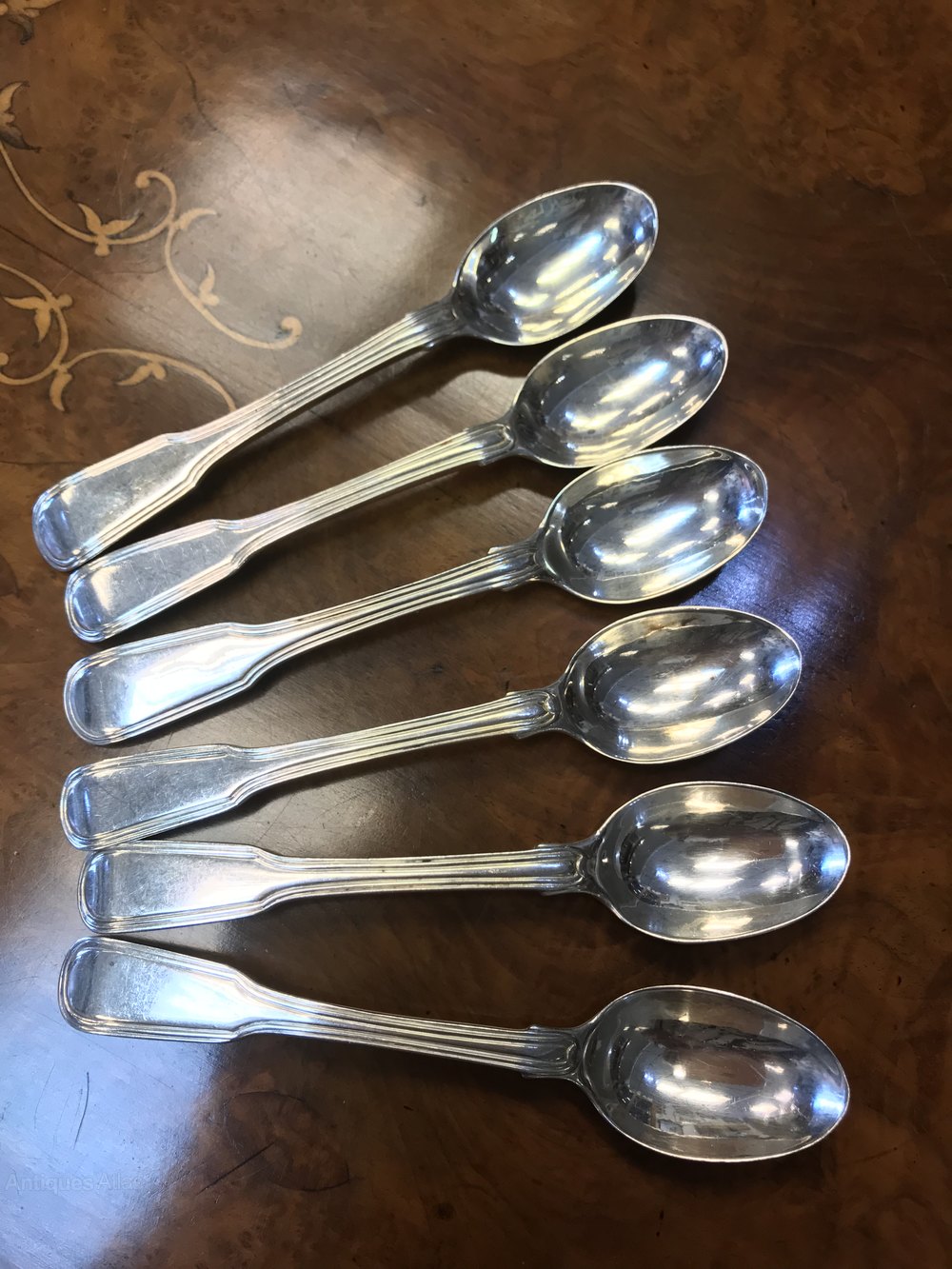 Antiques Atlas - Six Solid Silver Teaspoons C1810 Ely, Fearn & Chowner