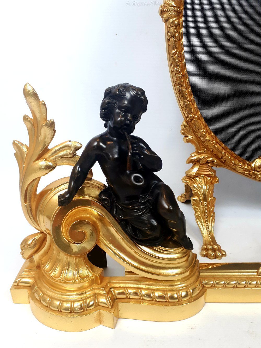 Antiques Atlas - A Sperb Cherub Fire Place Set