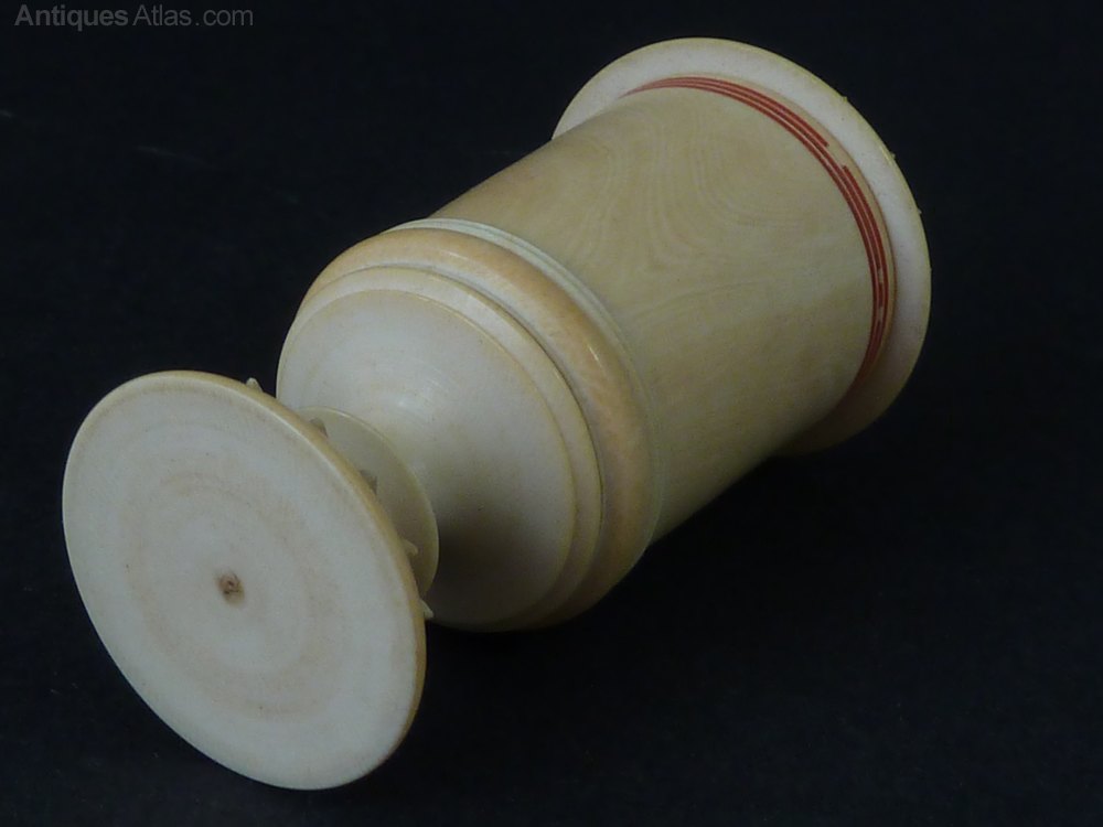 Antiques Atlas - Carved Ivory Pounce Pepper Pot Anglo Indian