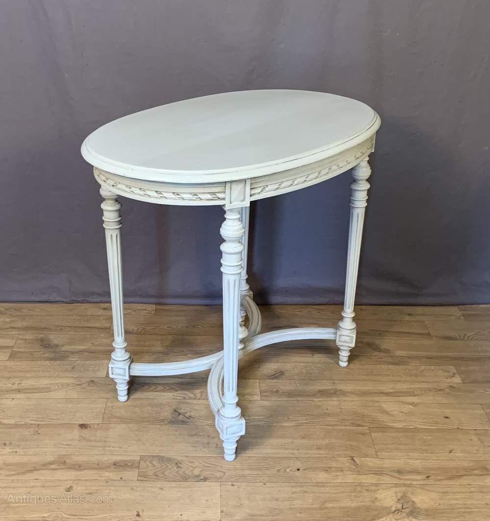 French Oval Painted Centre/dressing Table - Antiques Atlas