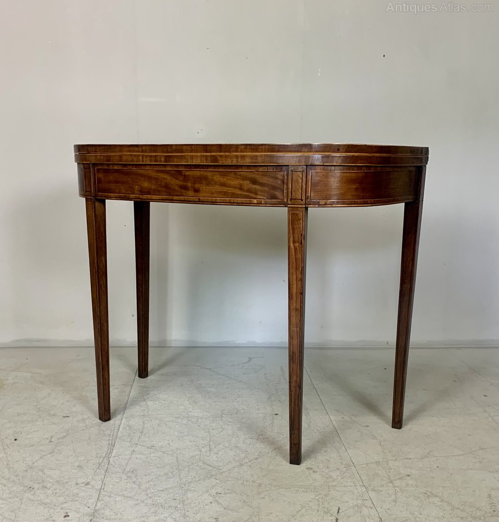 Georgian Mahogany Sheraton Card Table - Antiques Atlas