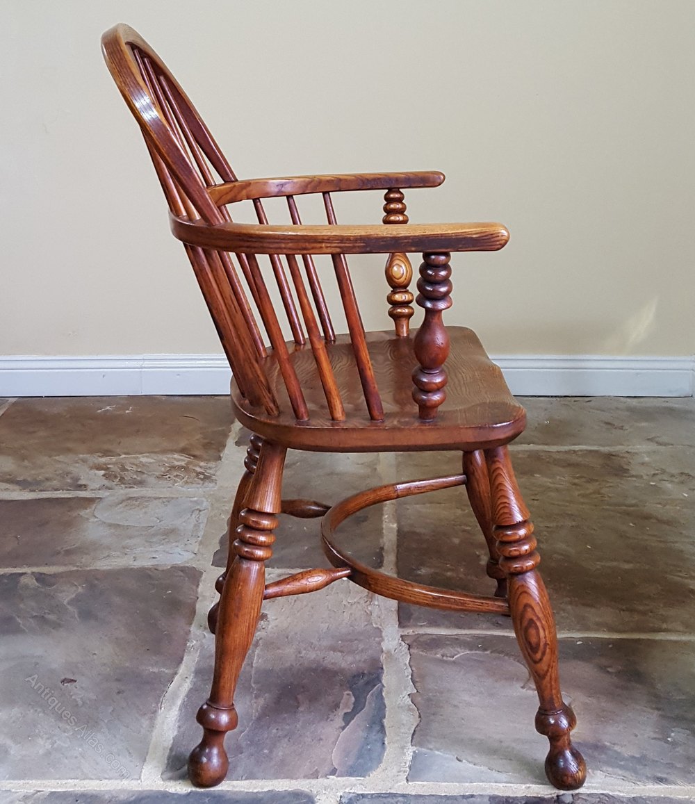 Early 19th Low Back Windsor Chair In Elm And Ash - Antiques Atlas