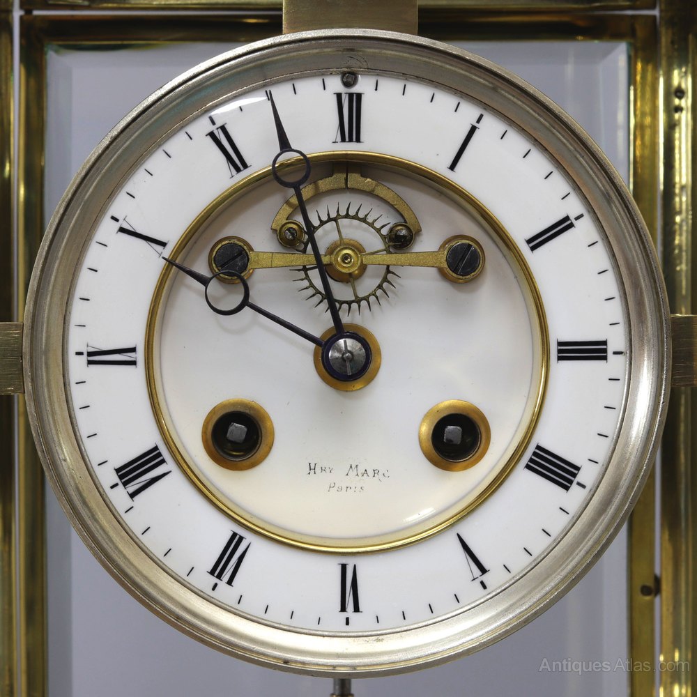 Antiques Atlas - Four Glass Mantle Clock By Hry Marc Paris C1875 ...
