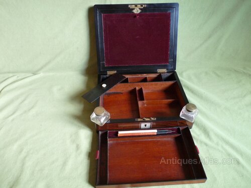 Antiques Atlas - Inlaid Rosewood Writing – Desk Box. C1850 as1245a047 ...