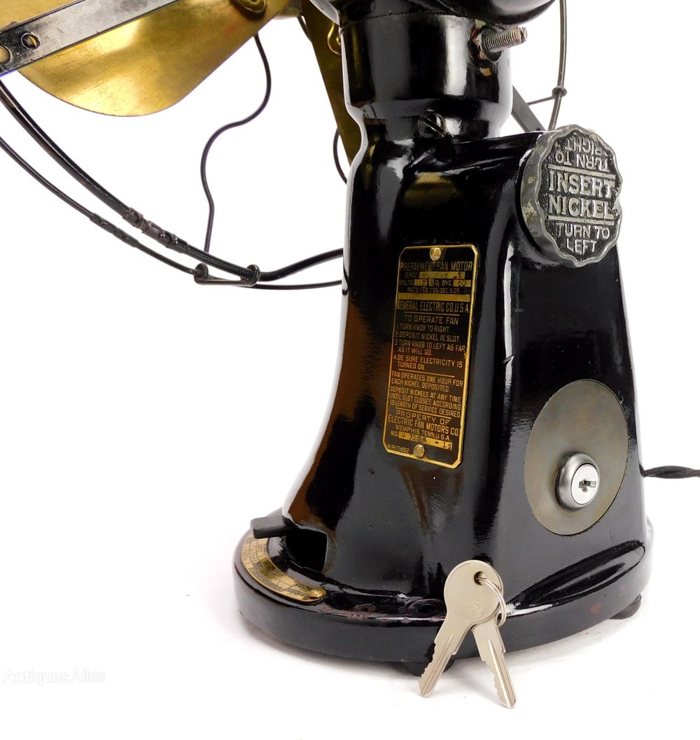 Antiques Atlas - 1920 Ge Coin Operated Hotel Fan Fully Operational ...