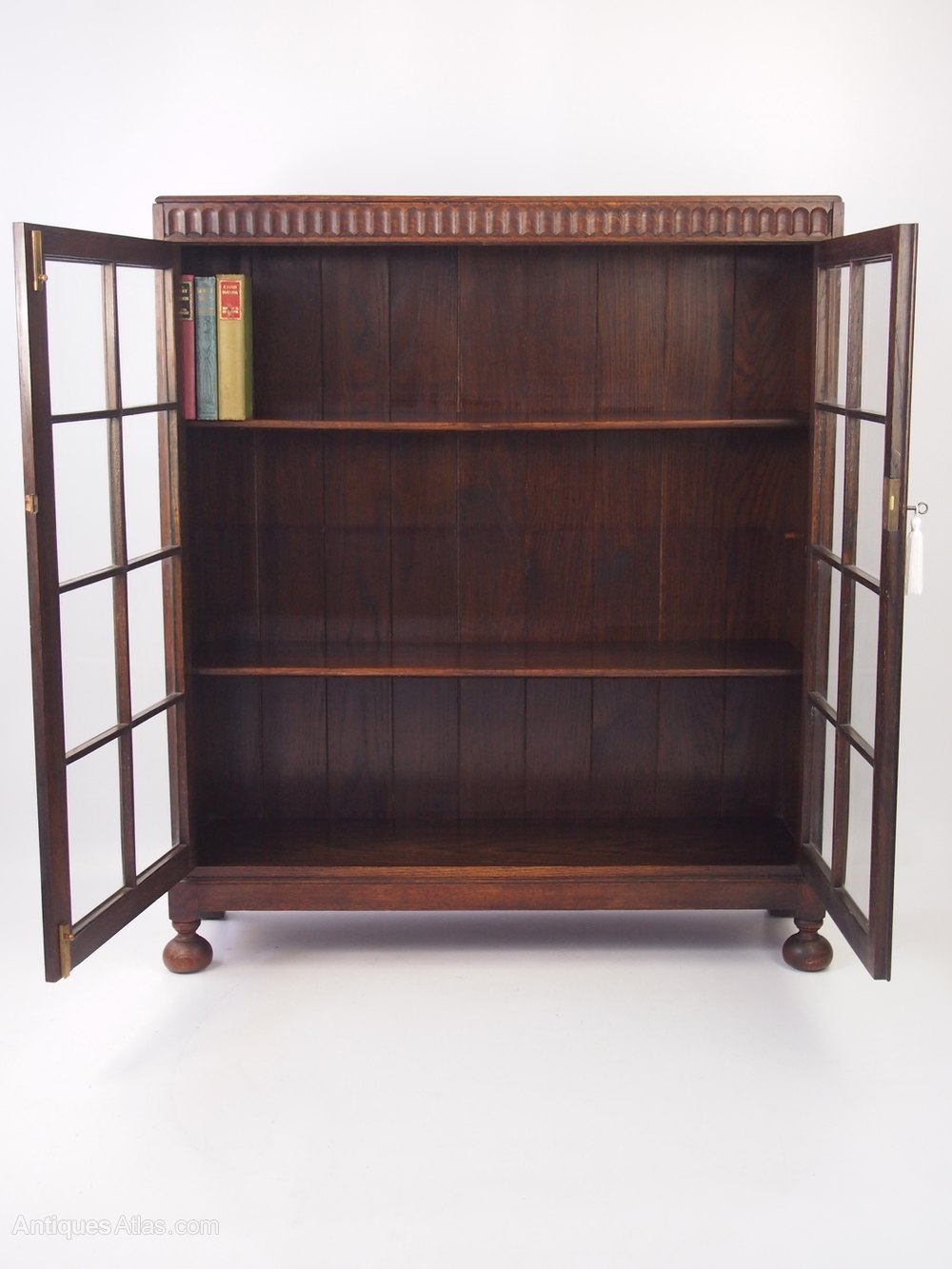 Antique Edwardian Oak Bookcase - Antiques Atlas