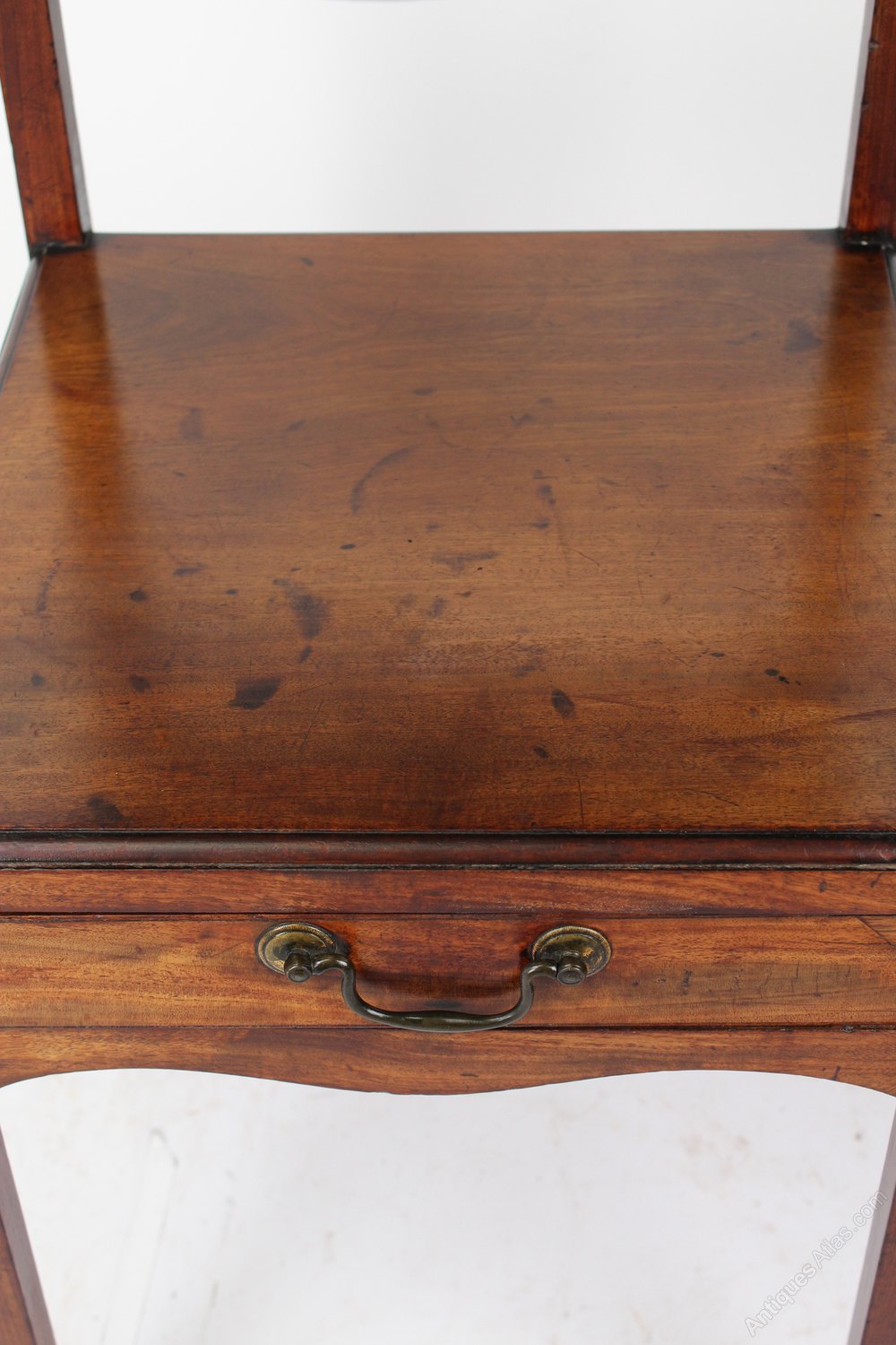 Georgian Mahogany Bedside Table With Drawer - Antiques Atlas