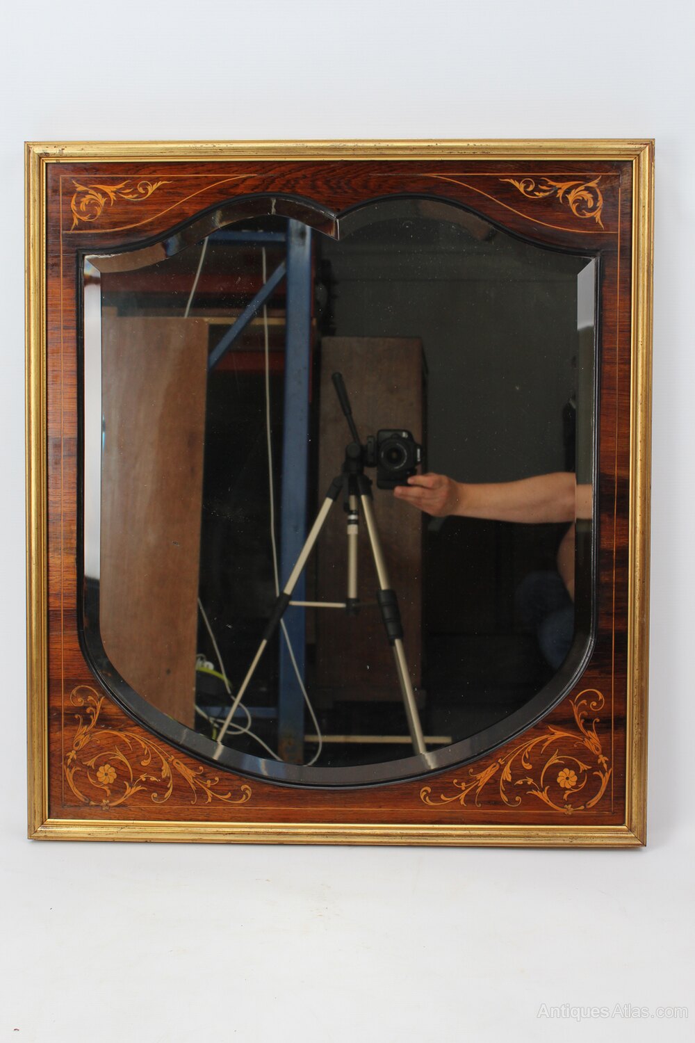 Antiques Atlas - Large Victorian Inlaid & Gilt Rosewood Wall Mirror ...