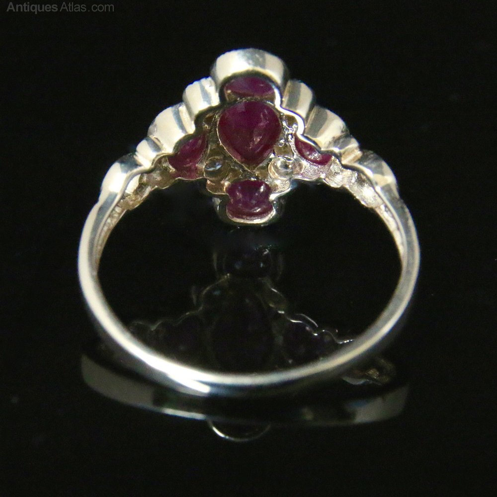 Antiques Atlas - Antique Art Deco Ruby & Diamond Ring