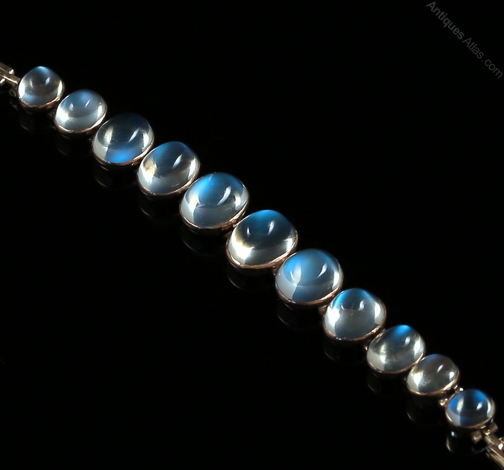 Antiques Atlas - Antique Victorian Gold Moonstone Bracelet