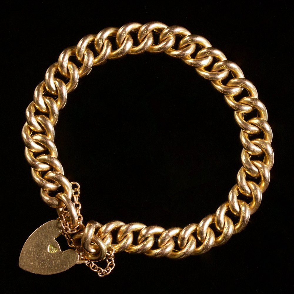 Antiques Atlas - Antique Victorian Link Bracelet 9ct Circa 1880