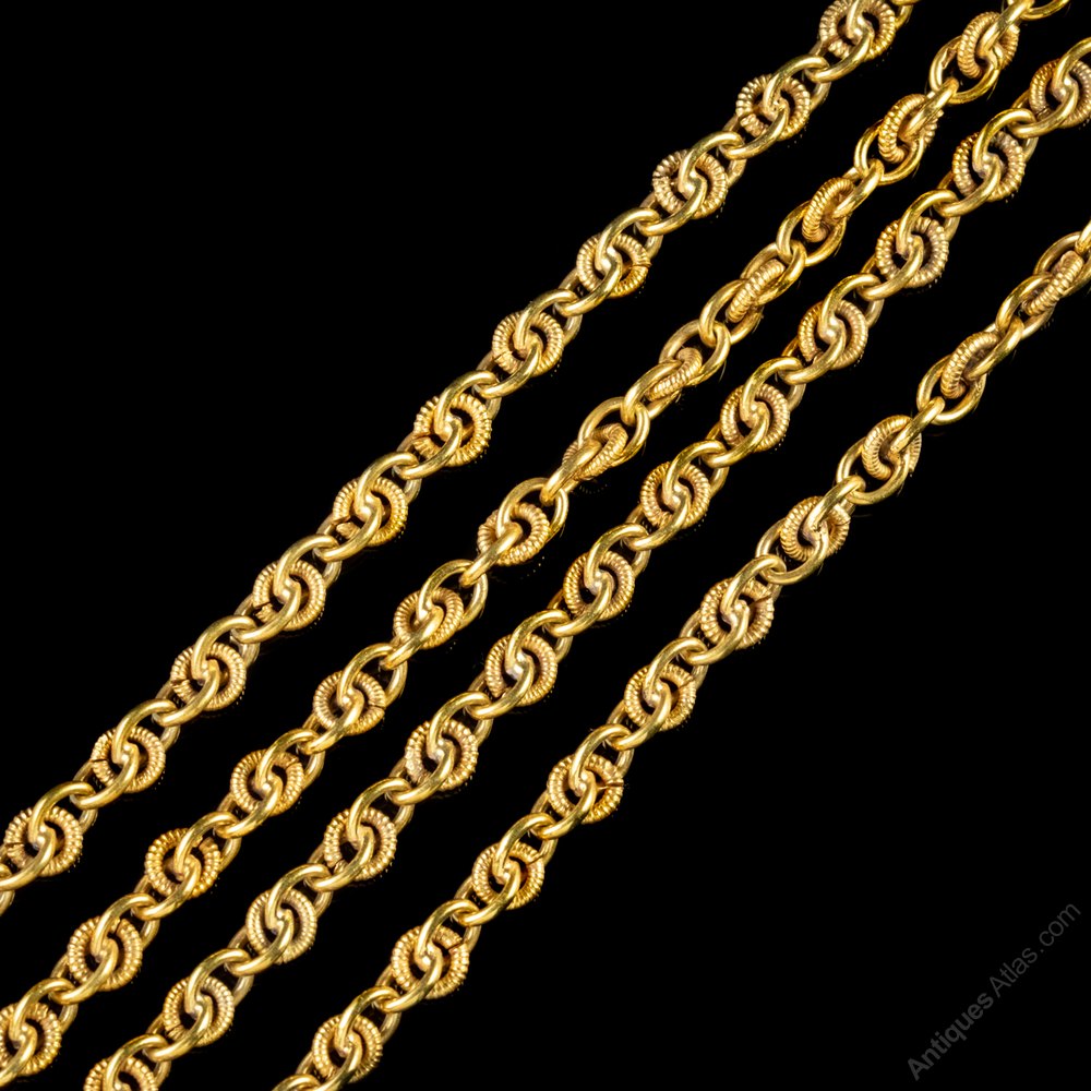 Antiques Atlas - Victorian French Guard Link Chain Circa 1900