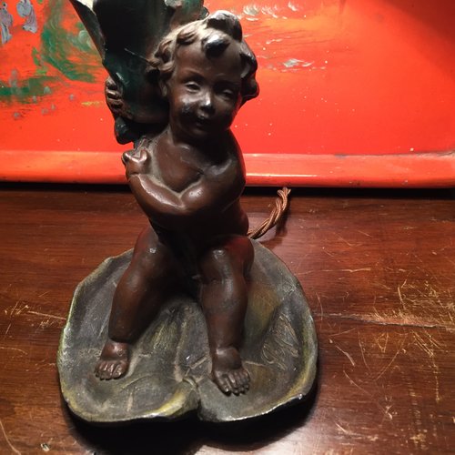 Antiques Atlas - Wonderful 1800 Cherub Night Light Bronze Signed as156a1827