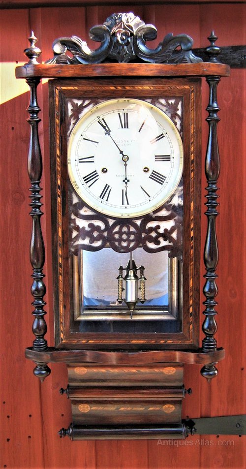 Antiques Atlas - 1885 Anglo-American Striking Wall Clock.