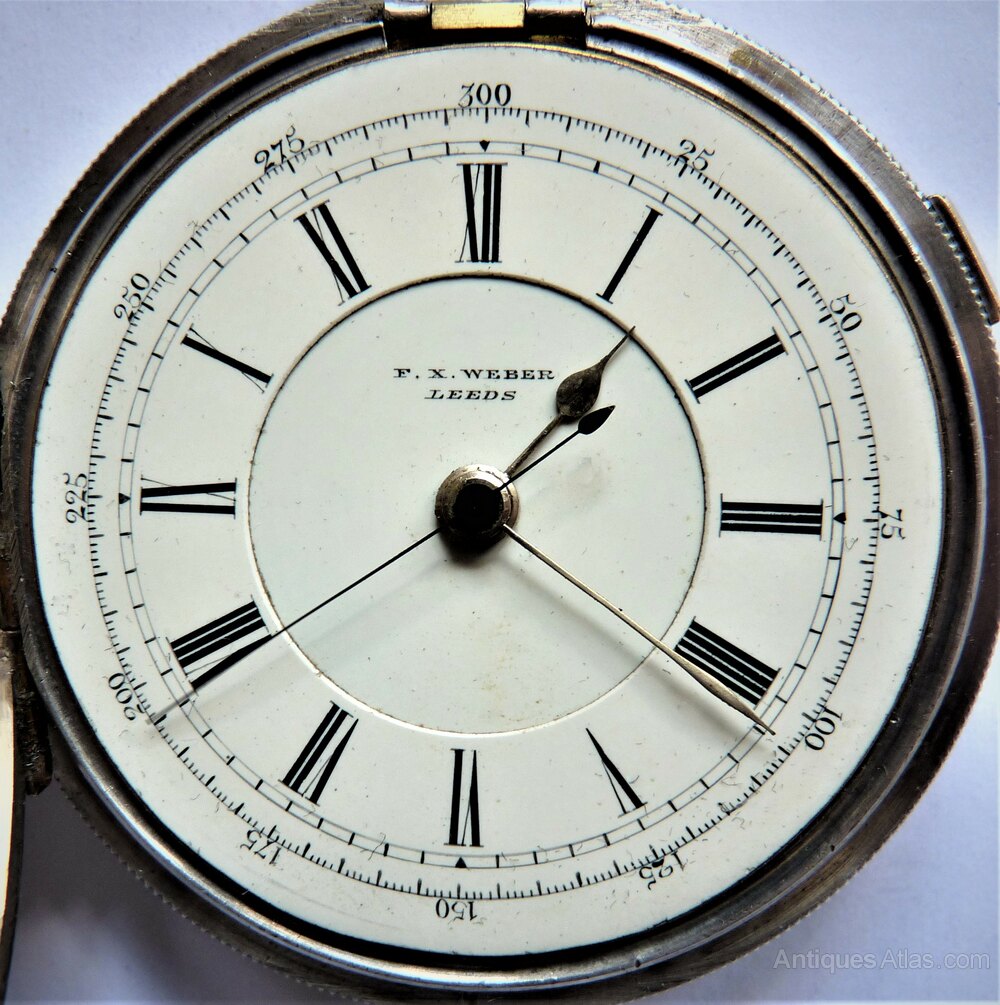 Antiques Atlas - 1898 Fusee Chronograph Pocket Watch, By Weber.