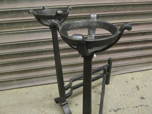 Antiques Atlas - Forged Iron Fire Dogs