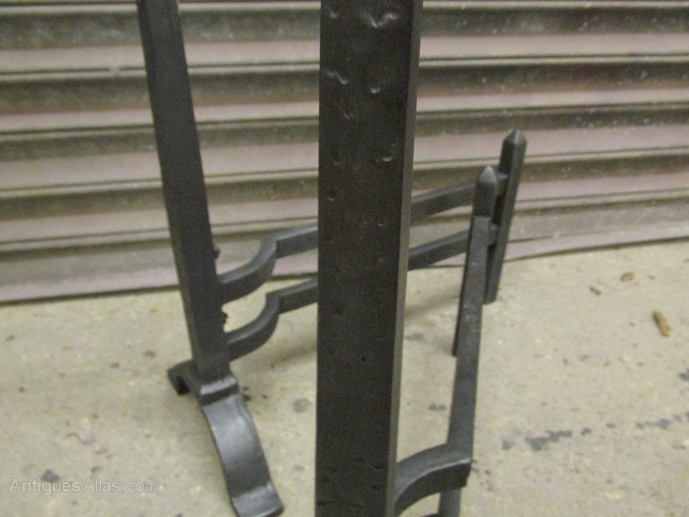 Antiques Atlas - Forged Iron Fire Dogs