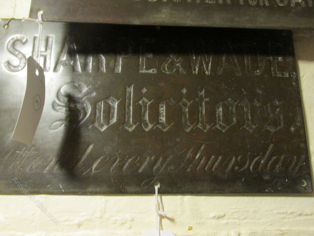 Antiques Atlas - Edwardian Brass Signs