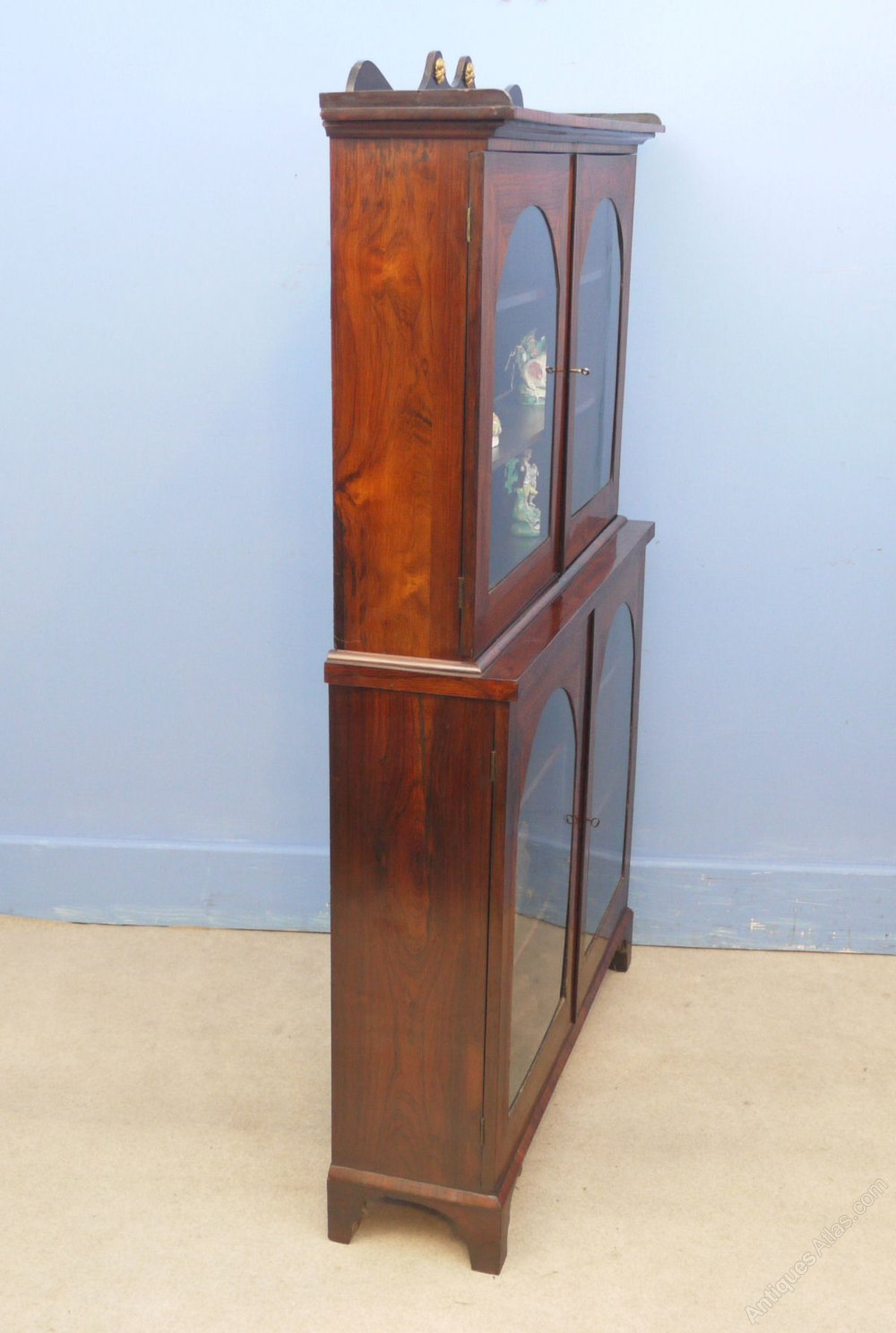 Small Regency Bookcase, Display Cabinet - Antiques Atlas