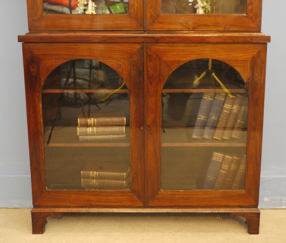 Small Regency Bookcase, Display Cabinet - Antiques Atlas