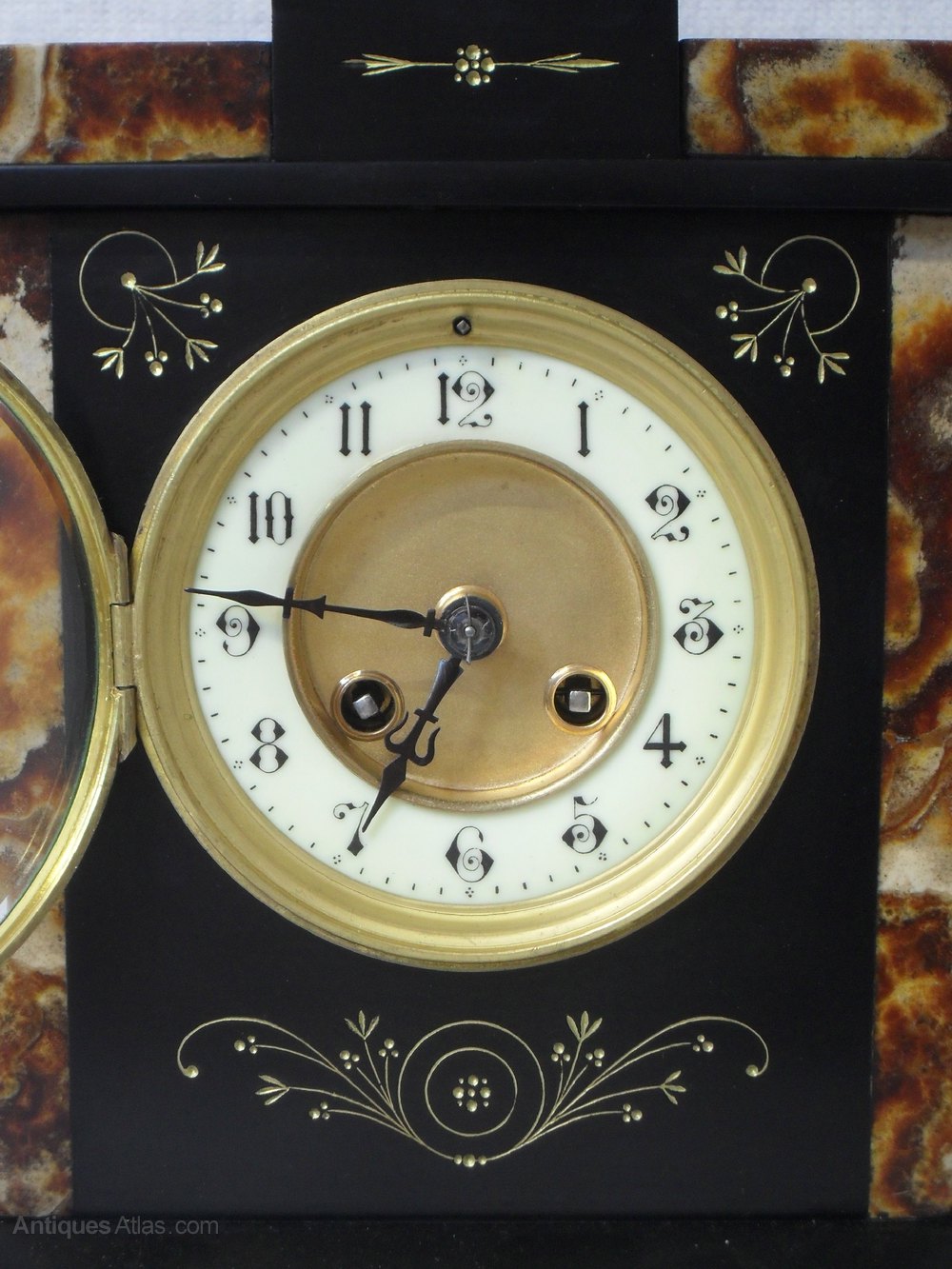 Antiques Atlas - Black Slate Mantel Clock