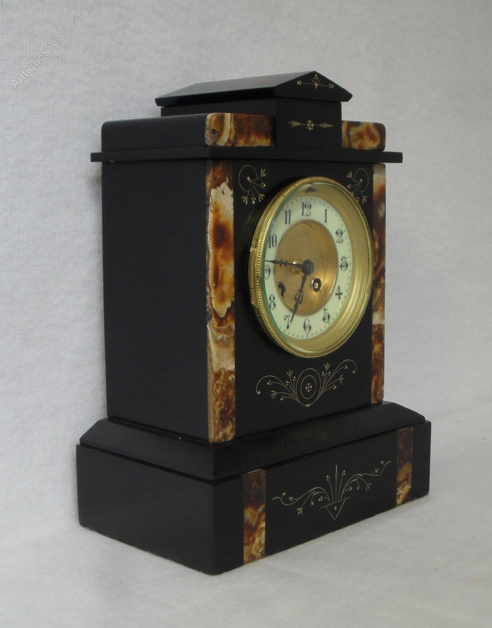 Antiques Atlas - Black Slate Mantel Clock
