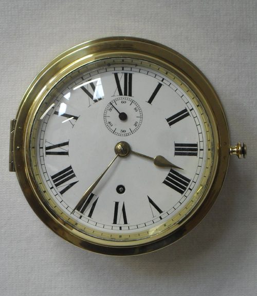 Antiques Atlas - Brass Ships Clock