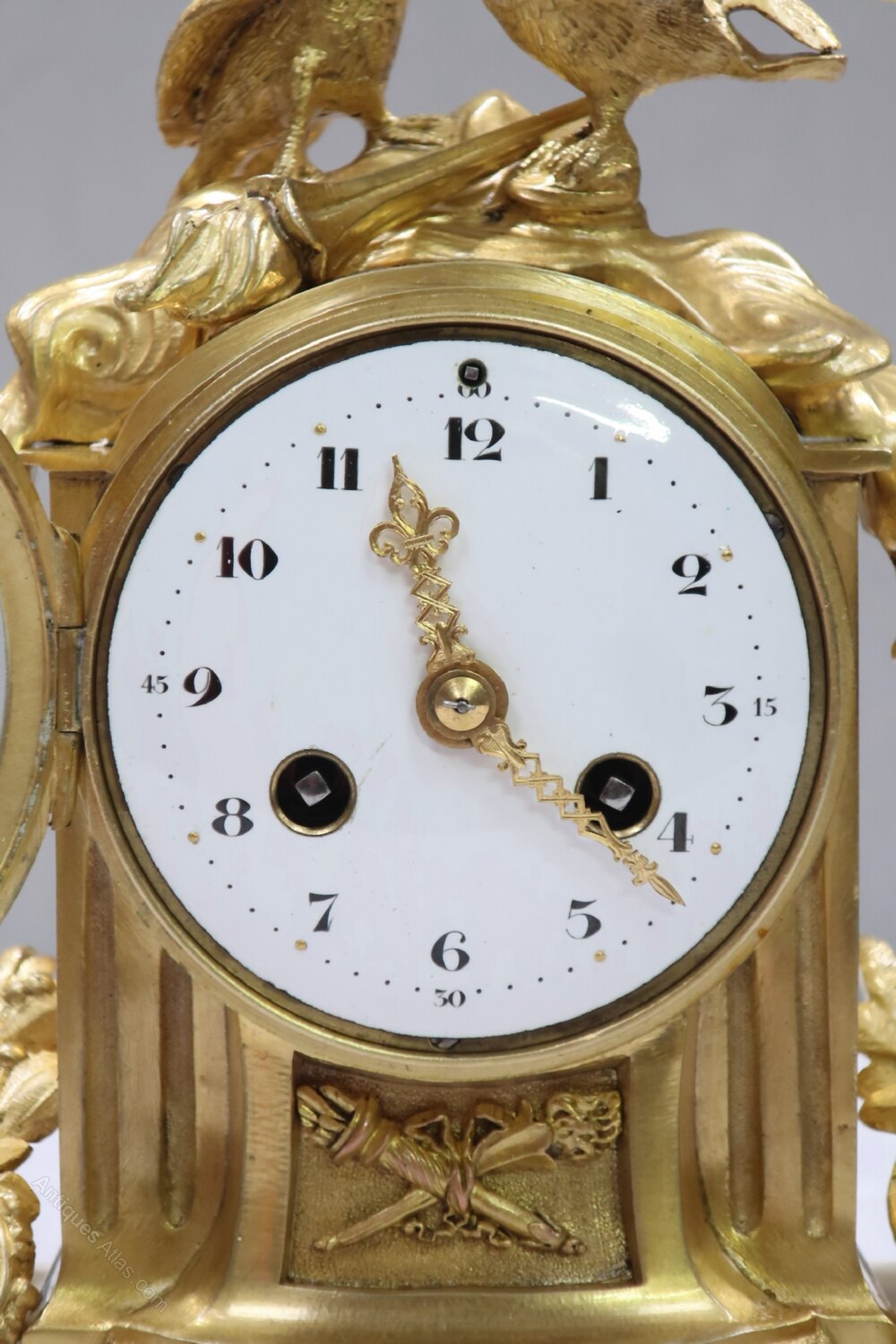 Antiques Atlas - French Bronze Gilt Mantel Clock By Charles Hour