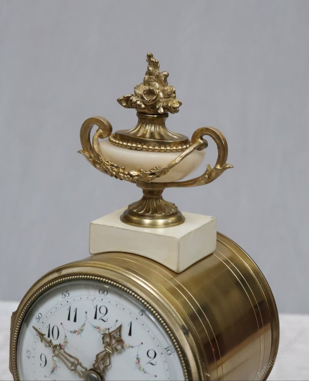 Antiques Atlas - French Marble And Bronze Gilt Mantel Clock