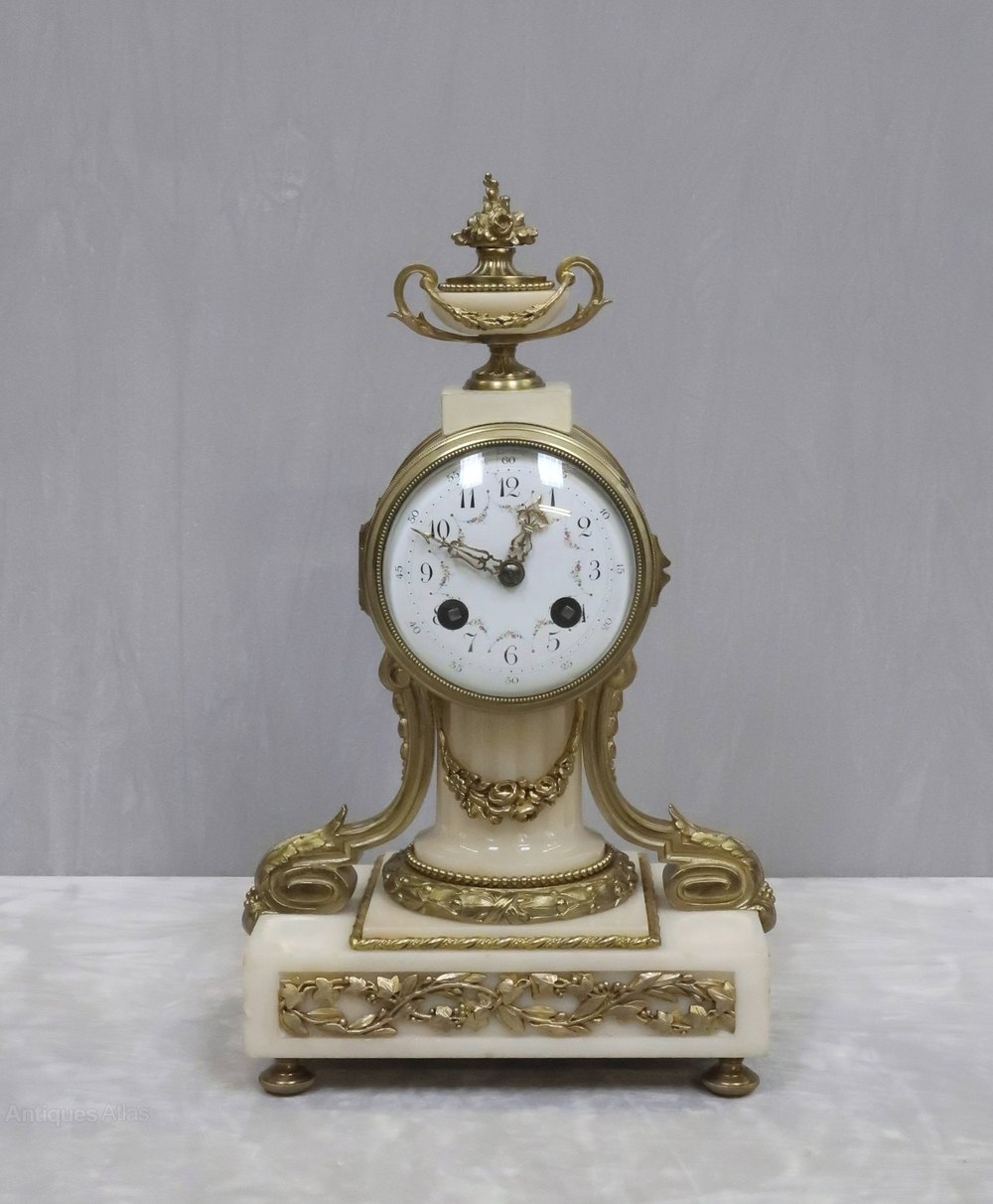 Antiques Atlas - French Marble And Bronze Gilt Mantel Clock