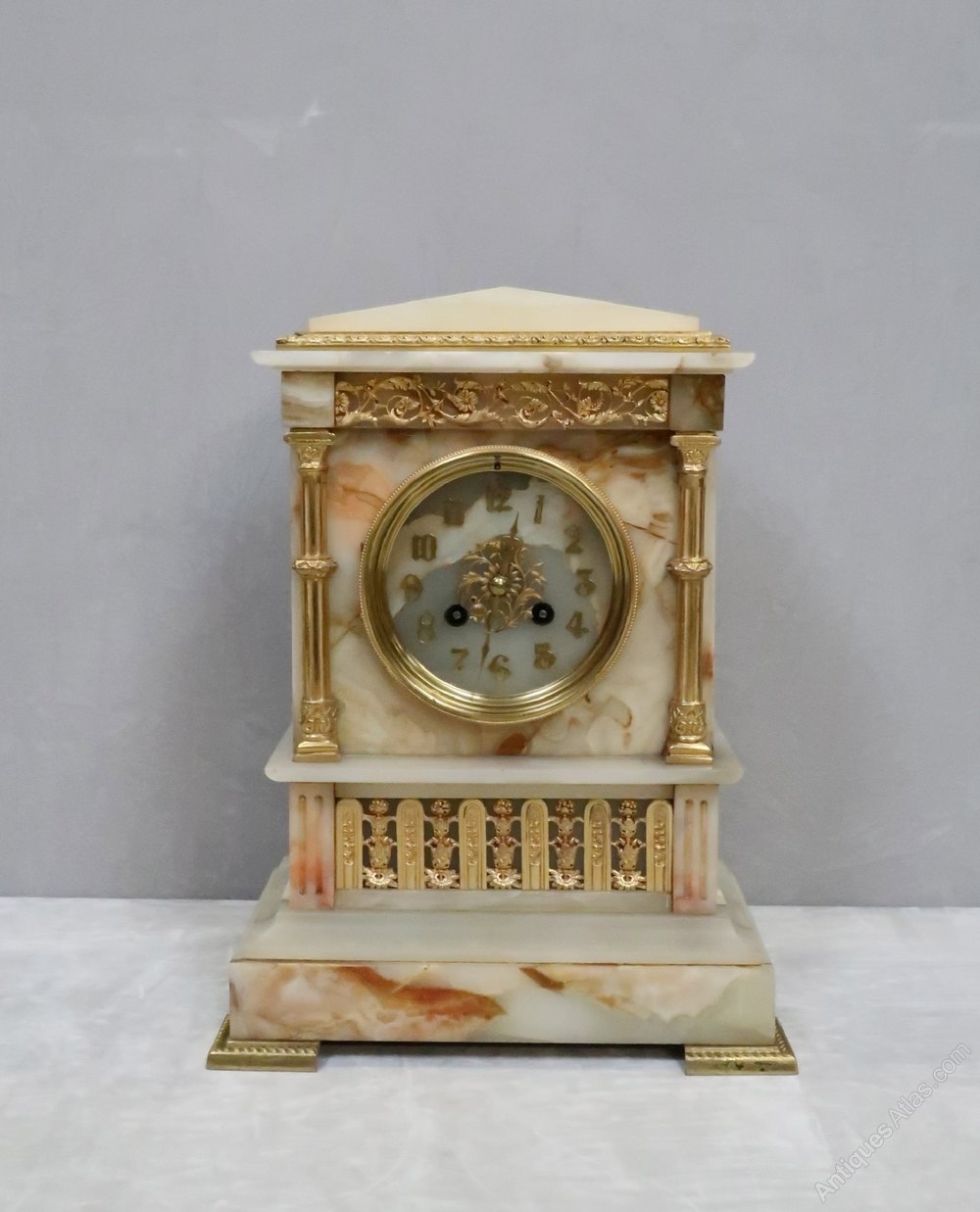 Antiques Atlas - French Neoclassical Alabaster Mantel Clock