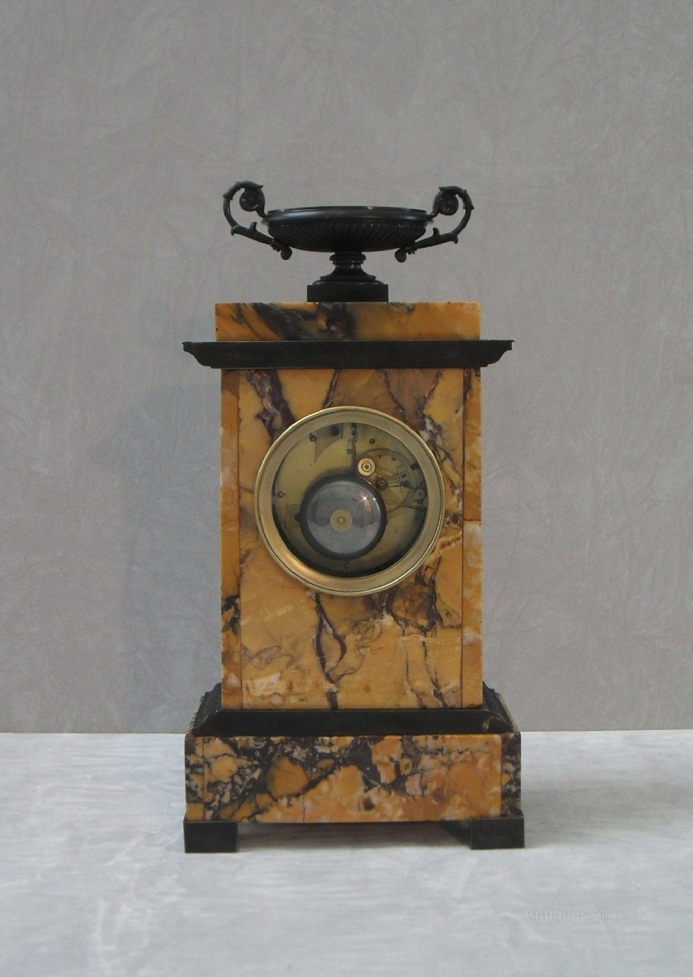 Antiques Atlas - French Neoclassical Sienna Marble Mantel Clock