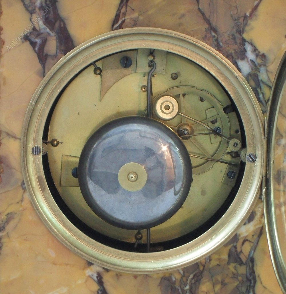 Antiques Atlas - French Neoclassical Sienna Marble Mantel Clock