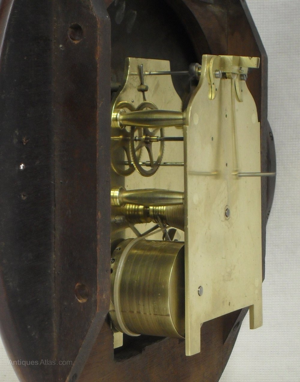 Antiques Atlas - Mahogany Drop Dial Wall Clock