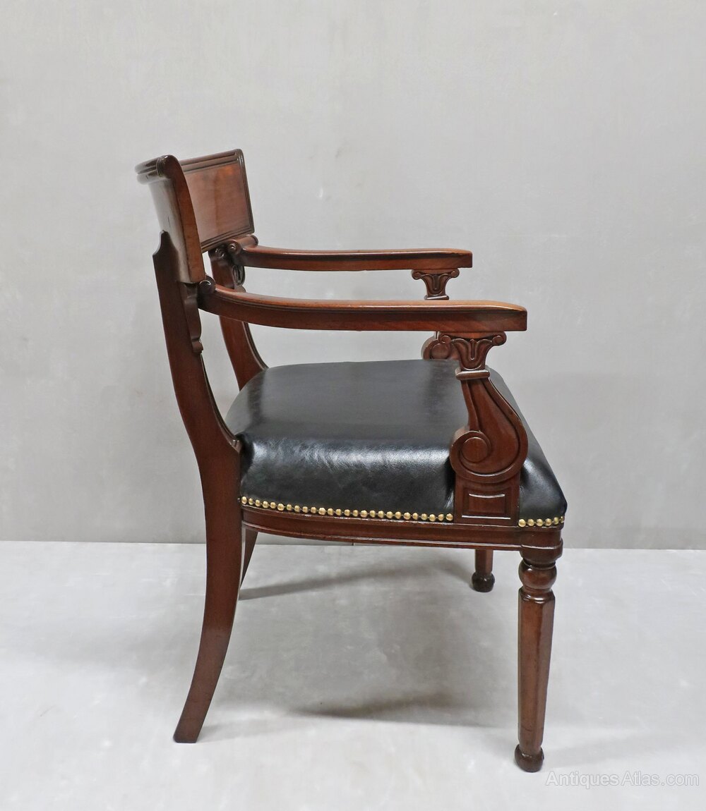 Regency Mahogany Desk Chair Thomas Hope Style - Antiques Atlas