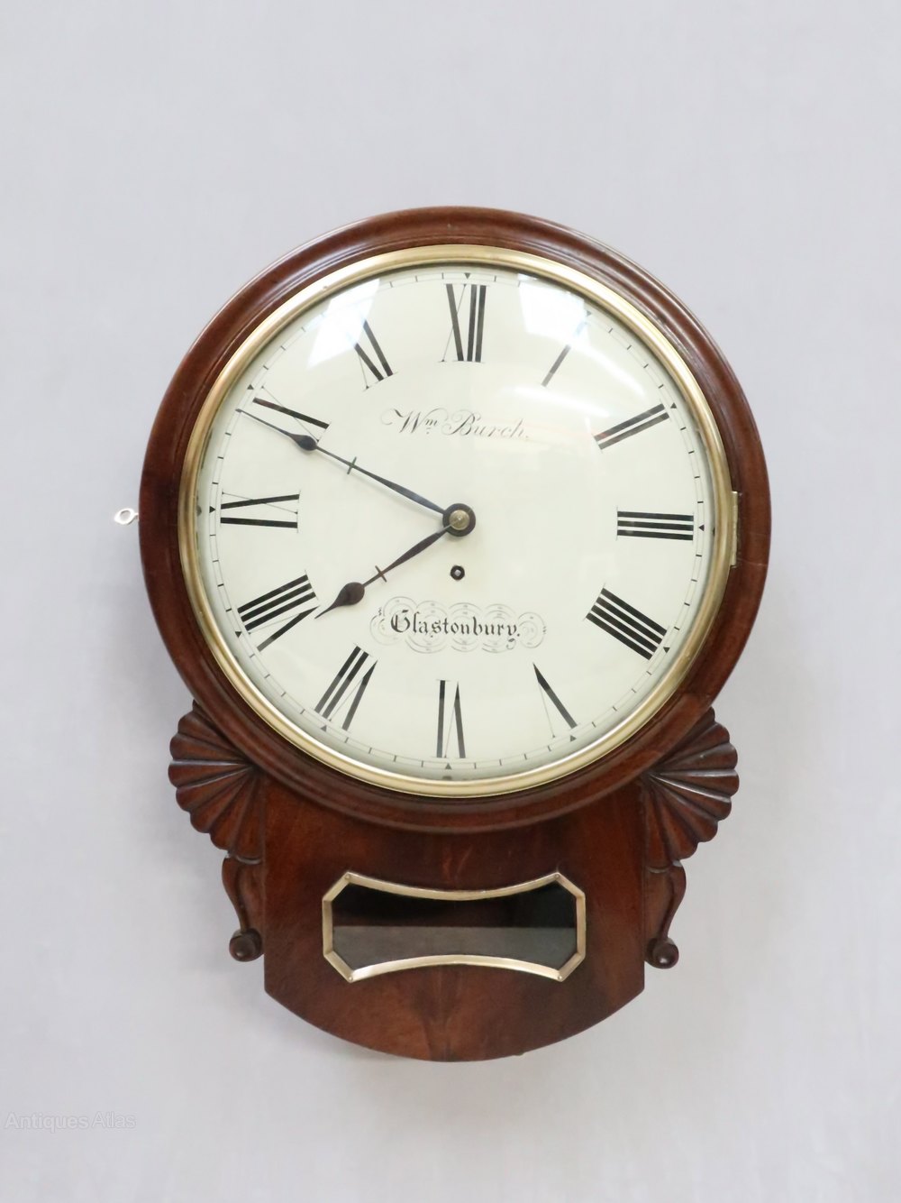 Antiques Atlas - Victorian Mahogany Drop Dial Wall Clock